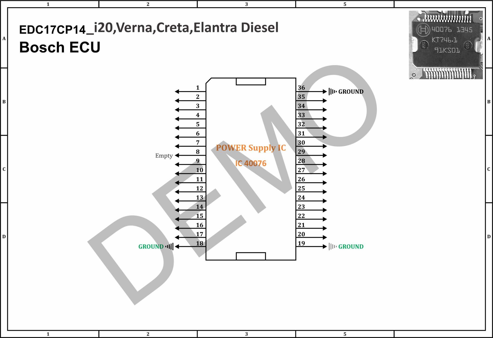 EDC17CP14 Power ic 40076 Pinout Bosch Ecm Diesel 17CP14 – Remzon