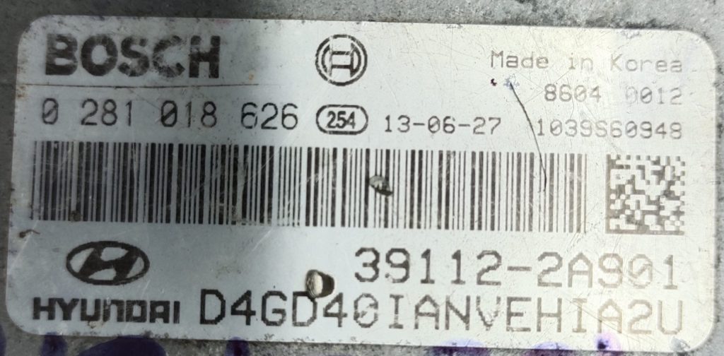 POWER IC 30680,40077,40076 EDC17C08 i20,Verna,Creta,Elantra Diesel Bosch ECM Part No 0281018626 ...